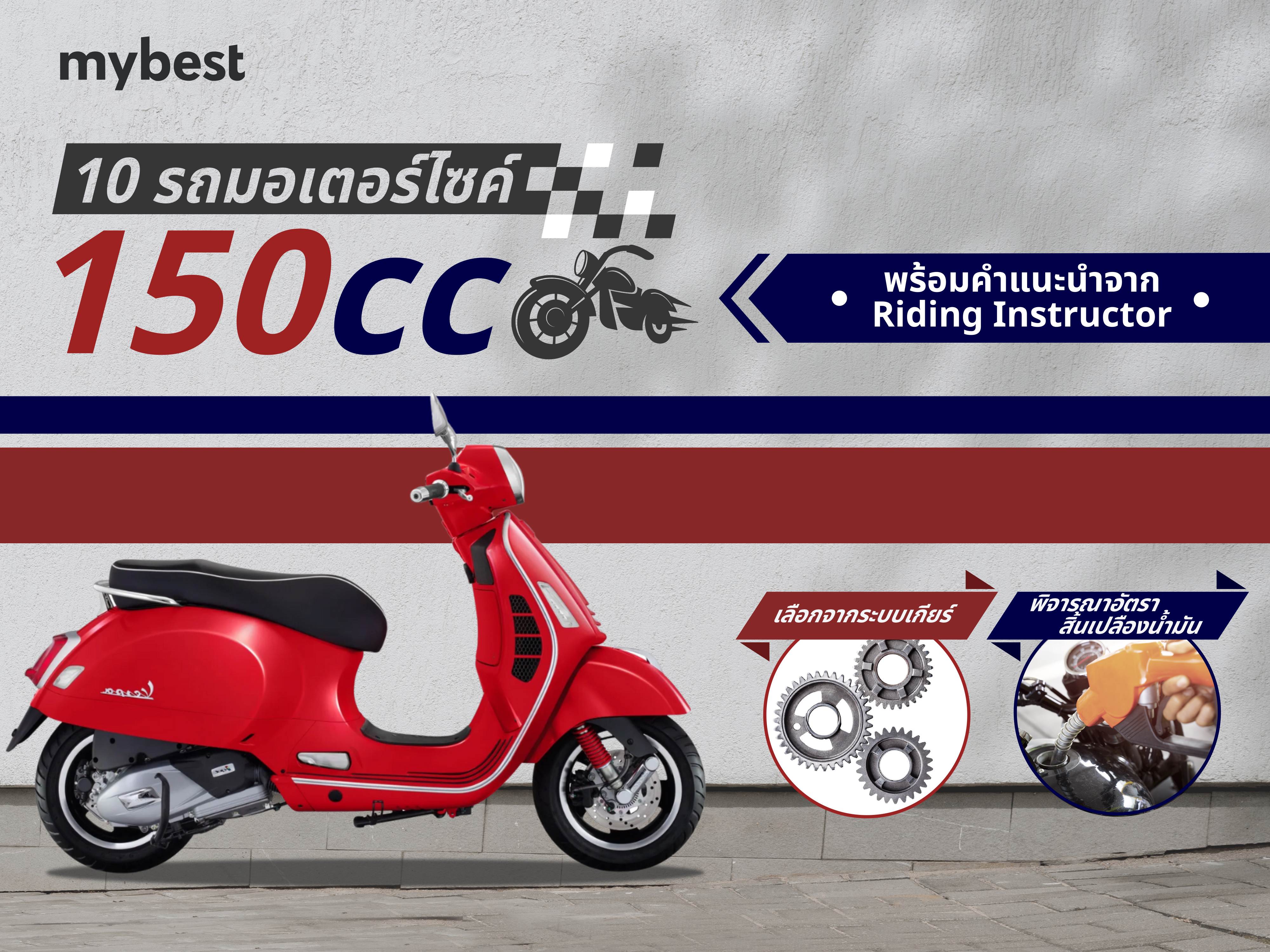 10 มอเตอร์ไซค์ 150cc รุ่นไหนดี ปี 2025 เกียร์ออโต้ เกียร์ธรรมดา | mybest