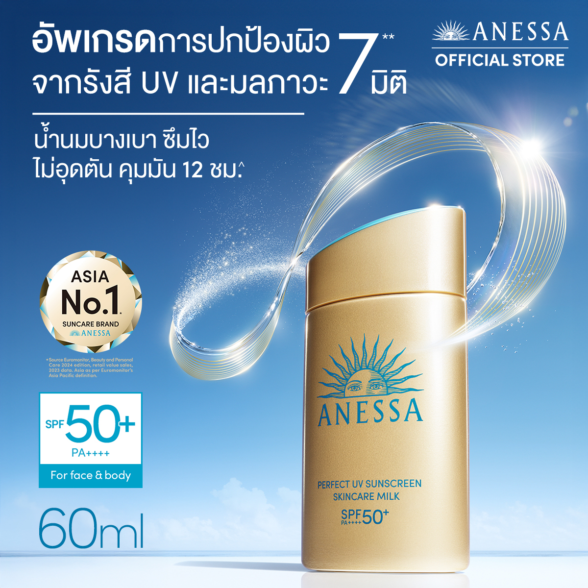 10 กันแดด Anessa สูตรไหนดี ปี 2026 รวมสูตรยอดนิยม เบาสบายผิว | mybest